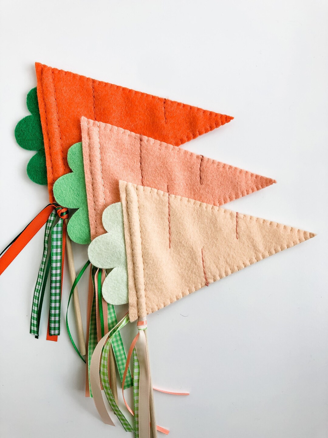 Handmade Felt Easter Flag, Easter Pennant, Carrot Flag, Carrot Pennant ...