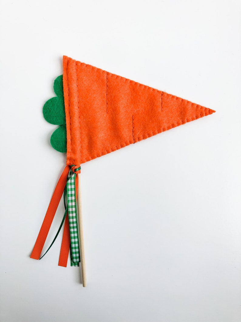 Handmade Felt Easter Flag, Easter Pennant, Carrot Flag, Carrot Pennant ...