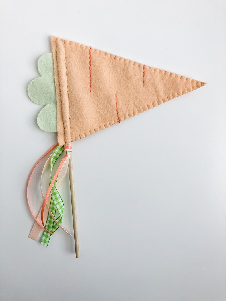 Handmade Felt Easter Flag, Easter Pennant, Carrot Flag, Carrot Pennant ...
