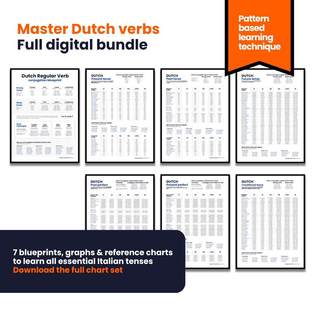 Master Dutch Conjugation - Full Conjugation Set - Etsy