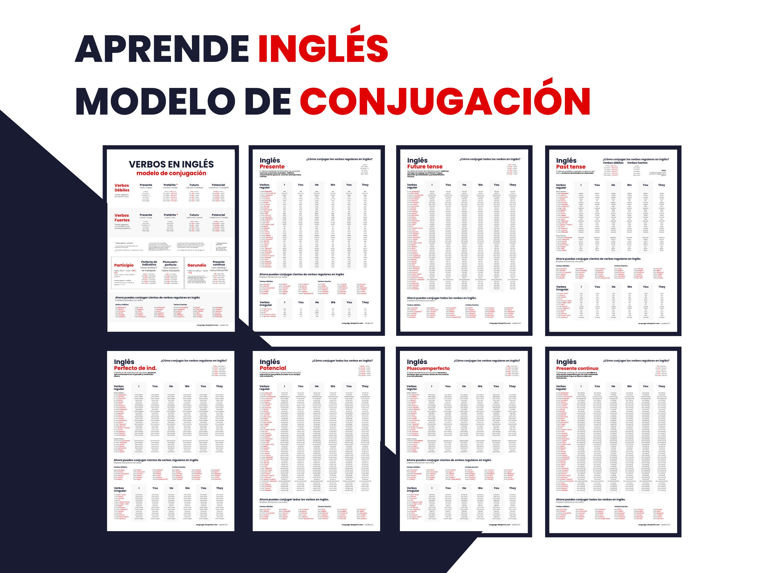 Aprende Inglés Modelo De Conjugacion Para Aprender Ingles Rapido Y ...
