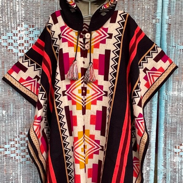 Hooded Wool Poncho - Etsy