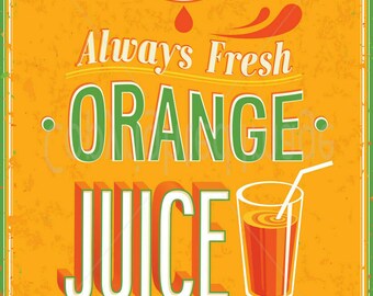 Fresh Juice Sign - Etsy