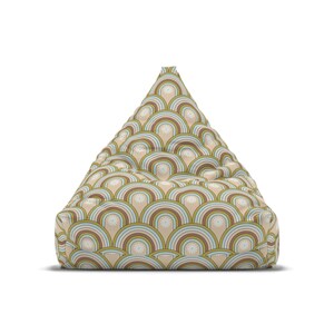 Retro Rainbow Bean Bag Chair Cover, Groovy Hippie Bean Bag Chair Teens ...