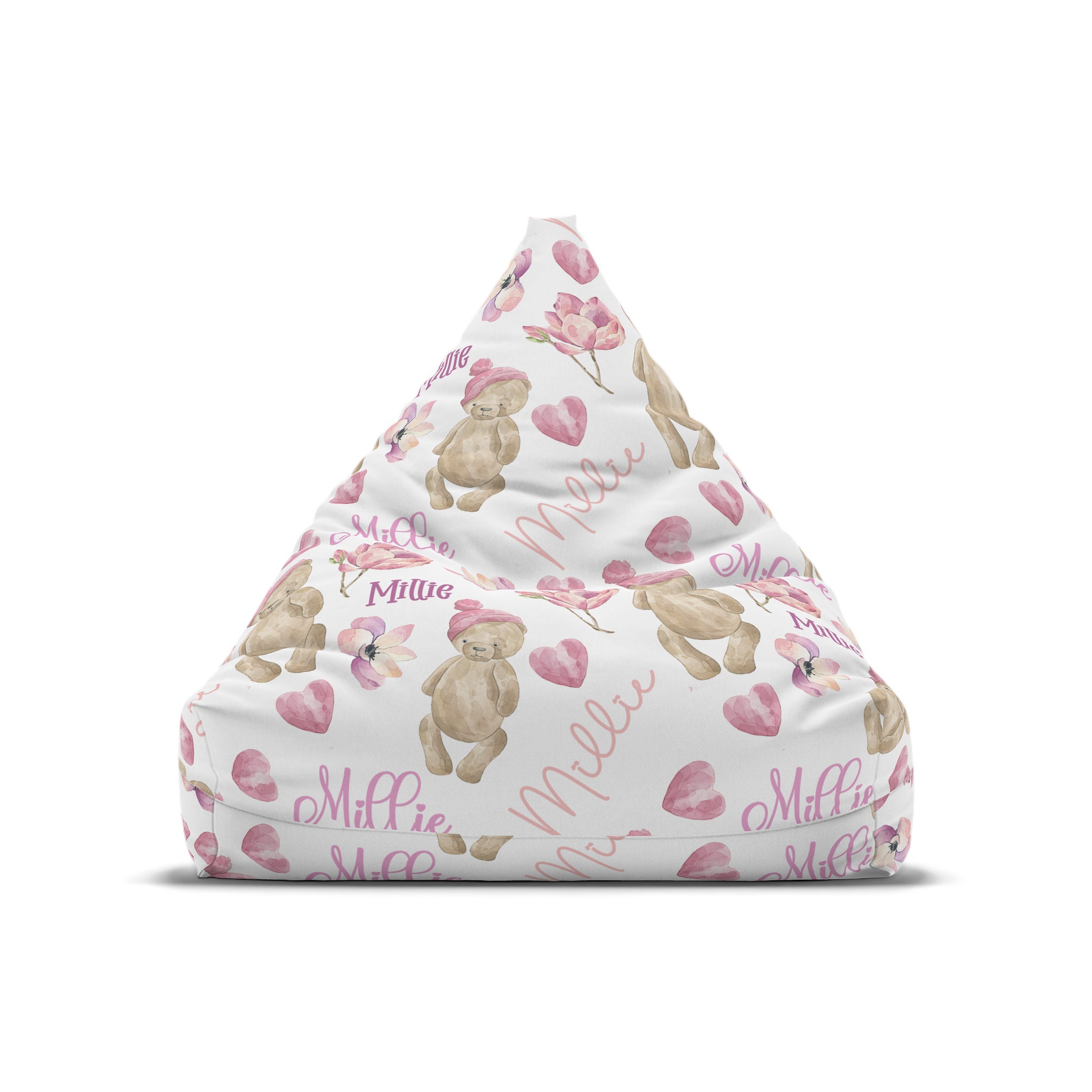 Personalized Girl Bean Bag Cover, Bean Bag Chair for Adult Teens Kids ...