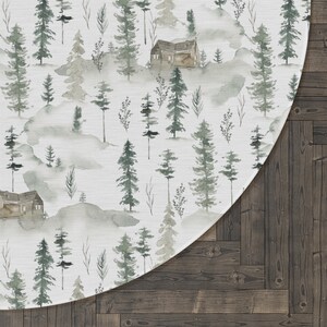 Forest Mountain Round Nursery Rug , Boy Room Rug, Wildness Nature Rug ...