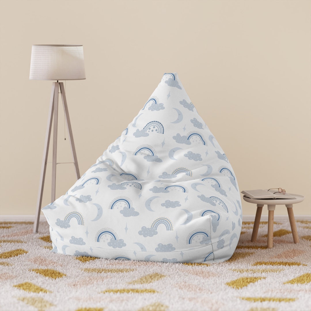 Boho Blue Rainbow Bean Bag Chair Cover for Kids/adult - Etsy