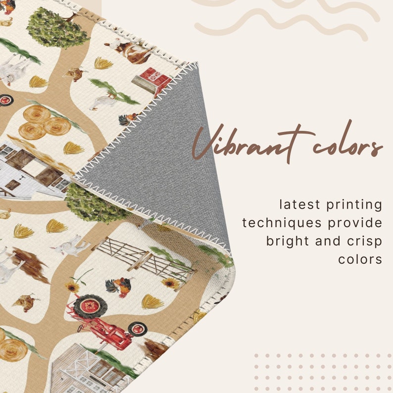 Farm Nursery Rug, Farm Nursery Decor, Farm Kids Play Rug, Farm Animals ...