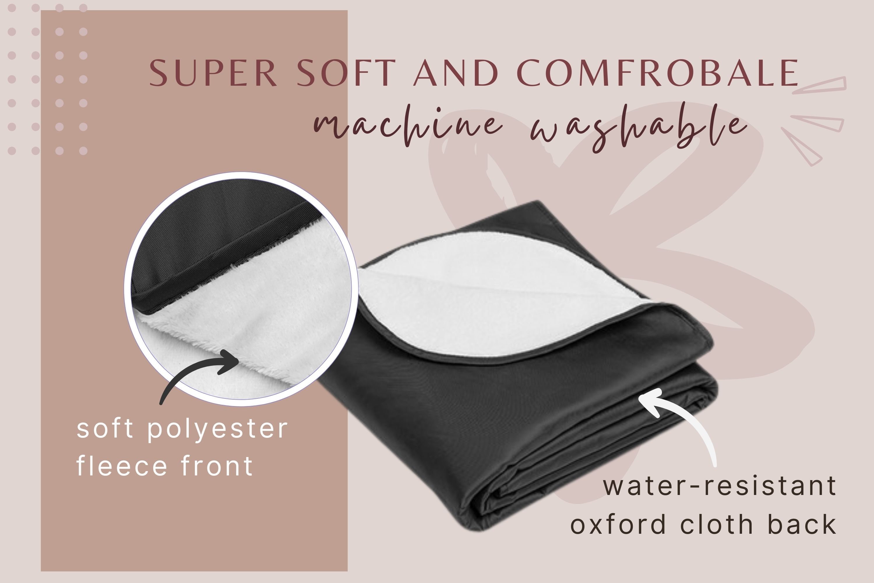 Aesthetic Picnic Blanket Waterproof, Personalized Retro Flower Picnic ...