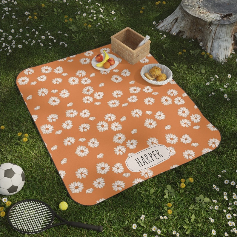 Personalized Aesthetic Boho Flower Picnic Blanket Waterproof, Daisy ...