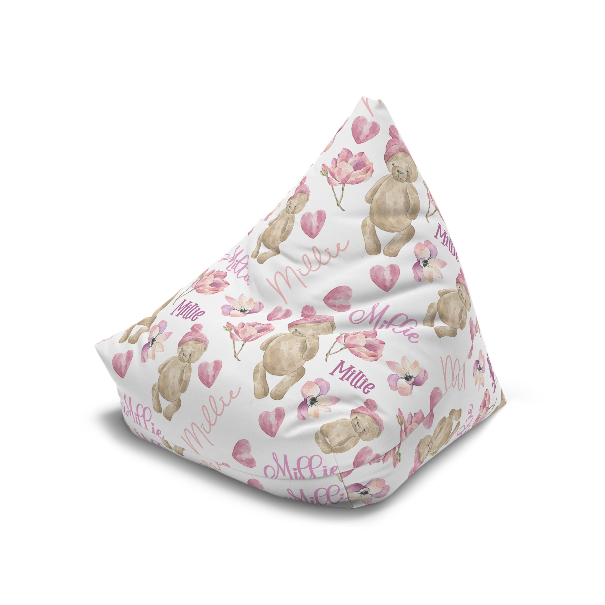 Personalized Girl Bean Bag Cover, Bean Bag Chair for Adult Teens Kids ...