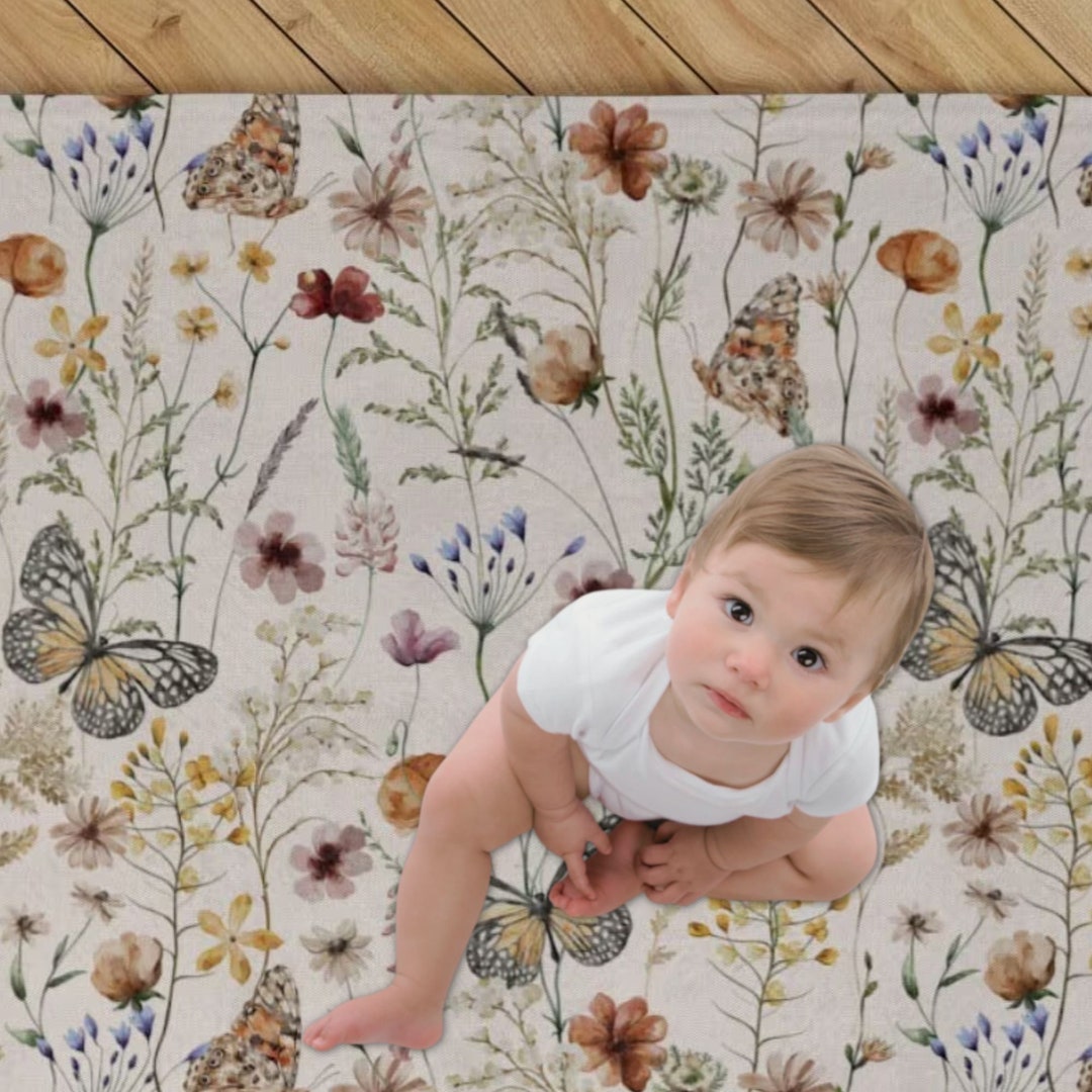 Kids Rug, Nursery Rug Girls, Rugs for Bedroom Aesthetic, Floral ...