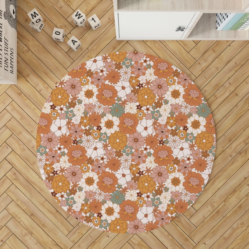 Large Round Rug - Etsy