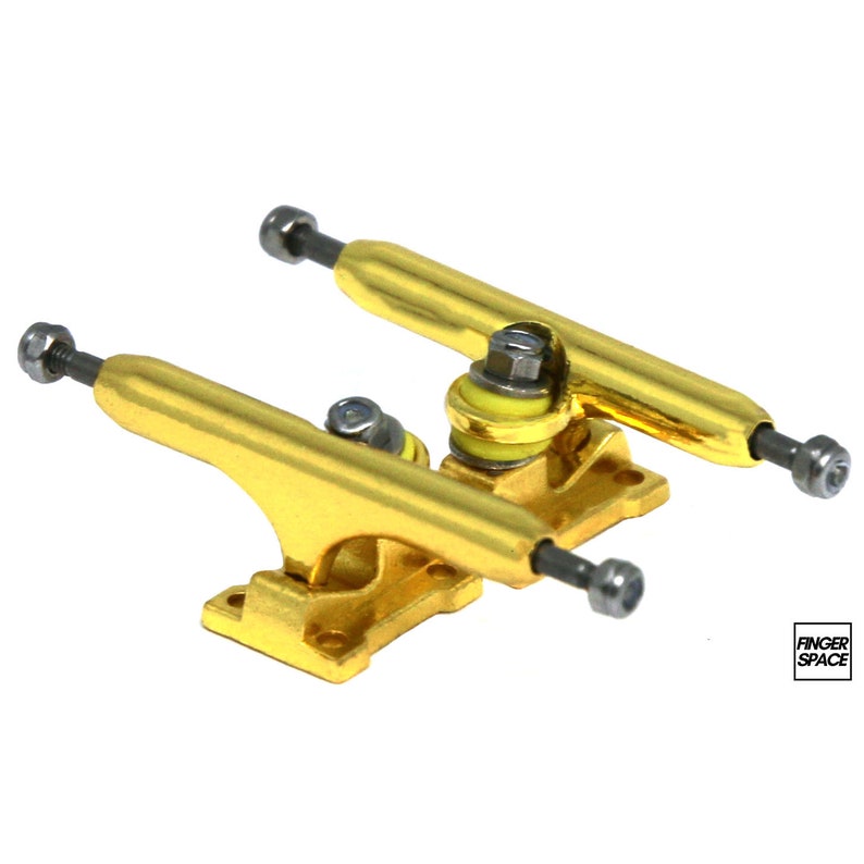 34mm Pro Fingerboard Trucks - "golden Hour" Space Trucks With Lock Nuts ...
