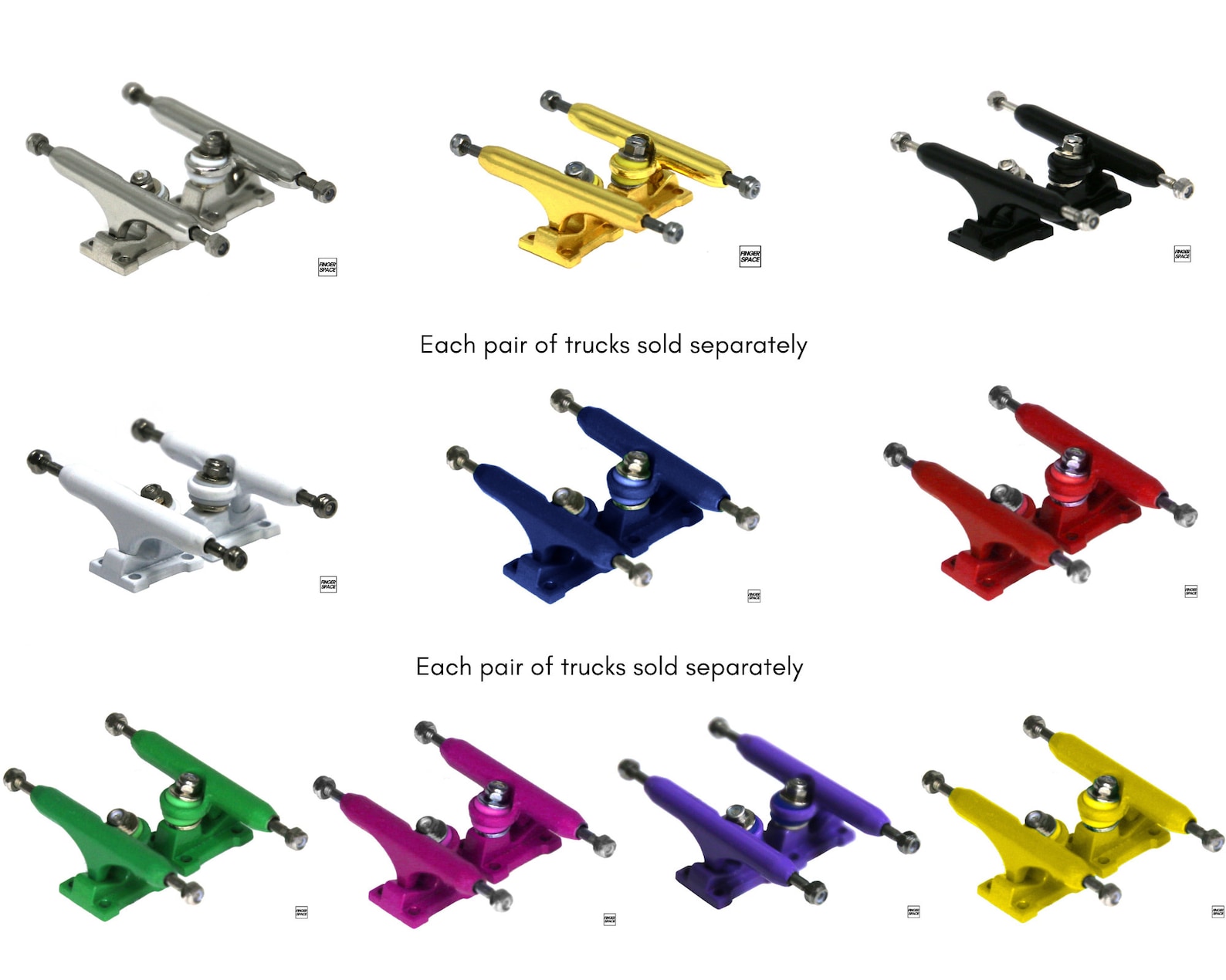 34mm Pro Fingerboard Trucks in 10 Colors Space Trucks With - Etsy Canada