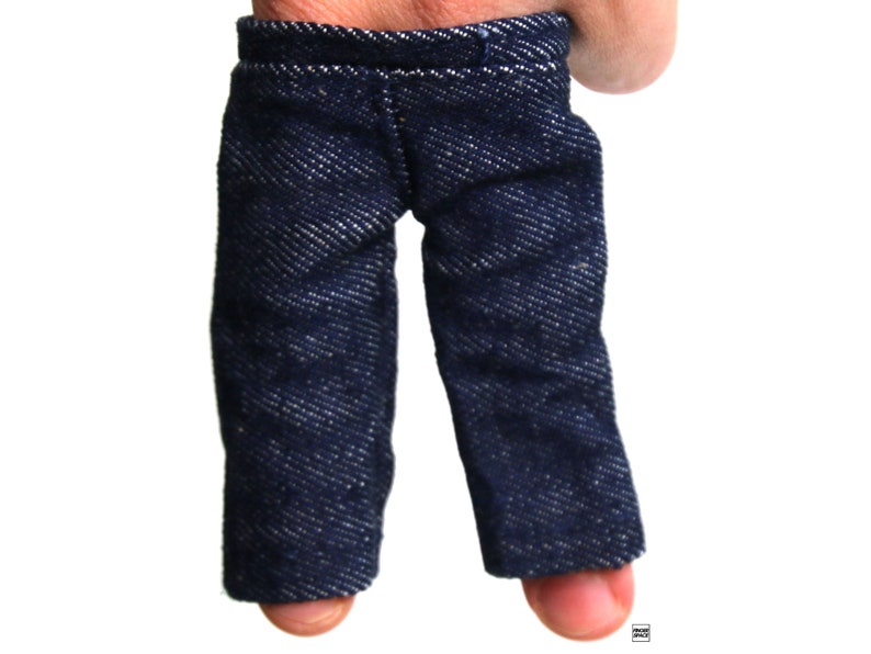 The "black Leather" or Denim Miniature Finger Pants for Fingerboarding ...