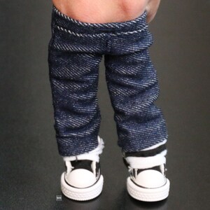 The "denim Blues" Leather Miniature Finger Pants for Fingerboarding and ...