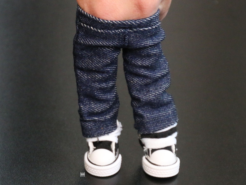 The "black Leather" or Denim Miniature Finger Pants for Fingerboarding ...