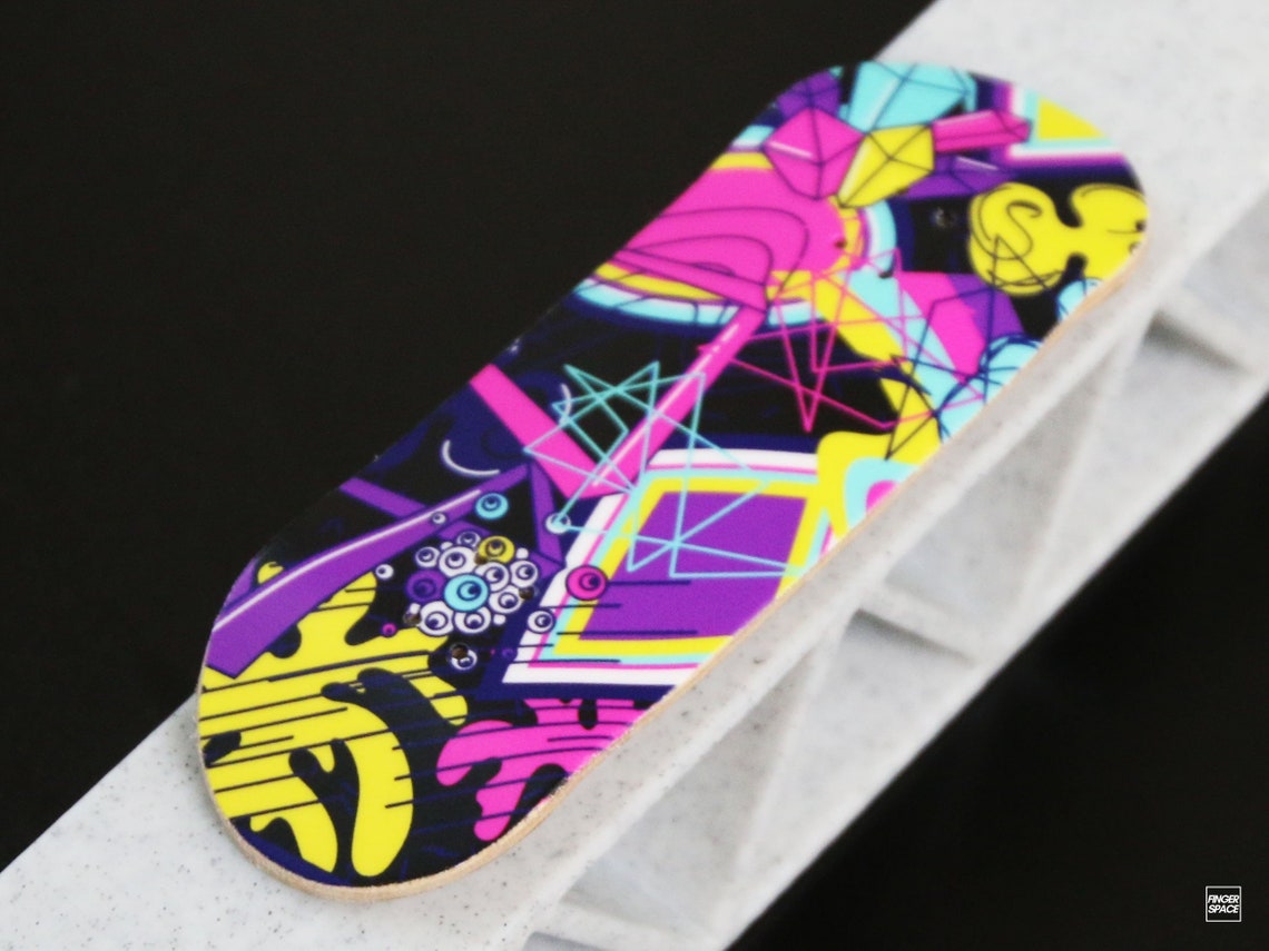 The "graffiti" Eco Series Graphic Fingerboard Deck by Finger Space - Etsy