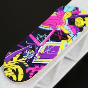 The "graffiti" Eco Series Graphic Fingerboard Deck by Finger Space - Etsy