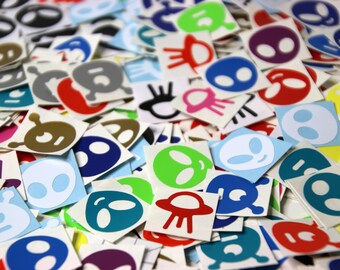 Mini Alien Stickers - Etsy