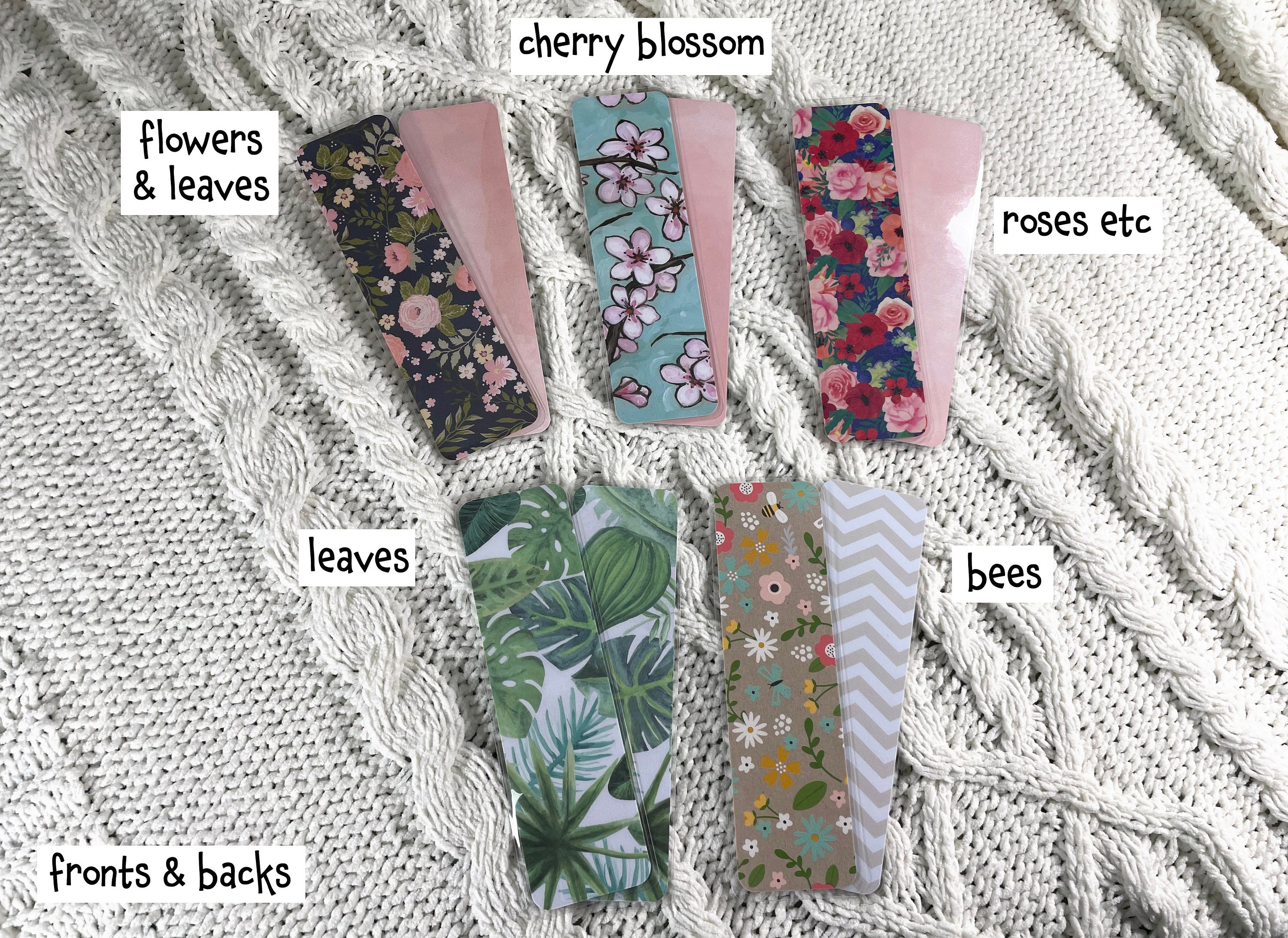 Patterned Bookmarks | Laminated | Double-sided | Nature | Etc. - Etsy