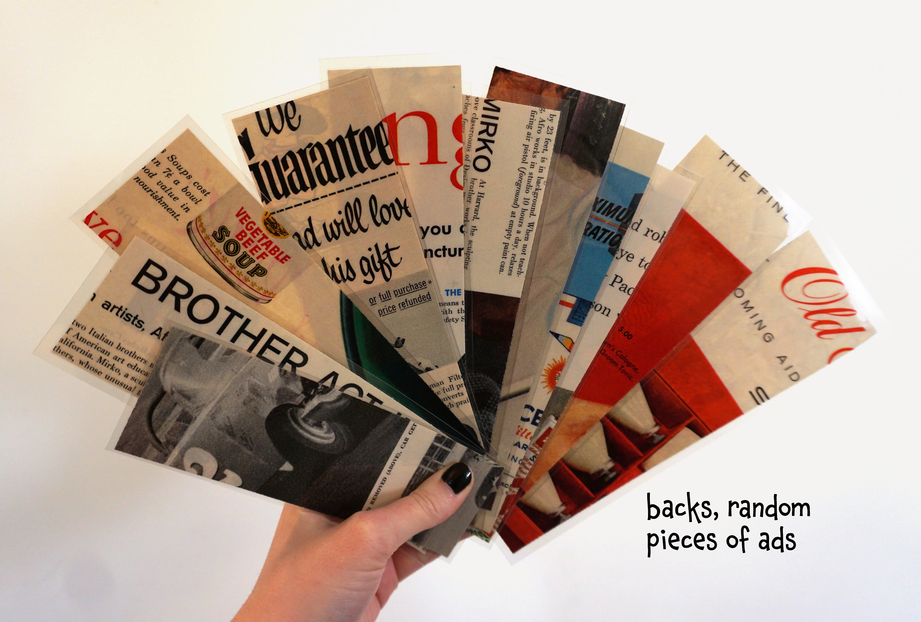 Vintage Magazine Ad Bookmarks | Laminated - Etsy