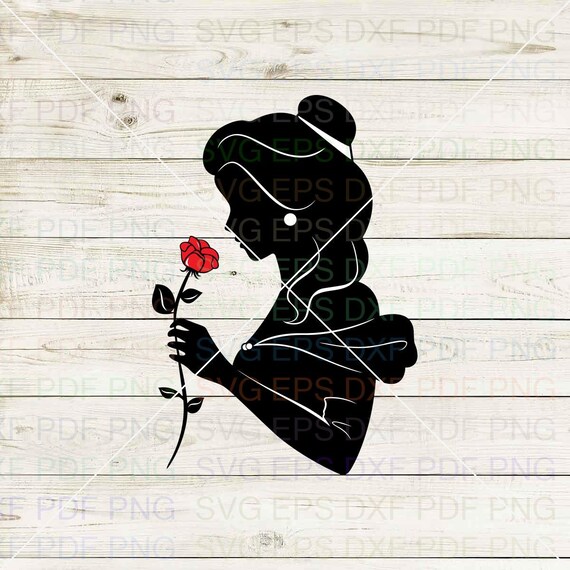 Disney Princess Belle Silhouette Clip Art