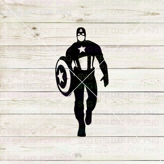 Cricut Vector Cutting file Captain America Silhouette Svg Dxf Eps Pdf ...