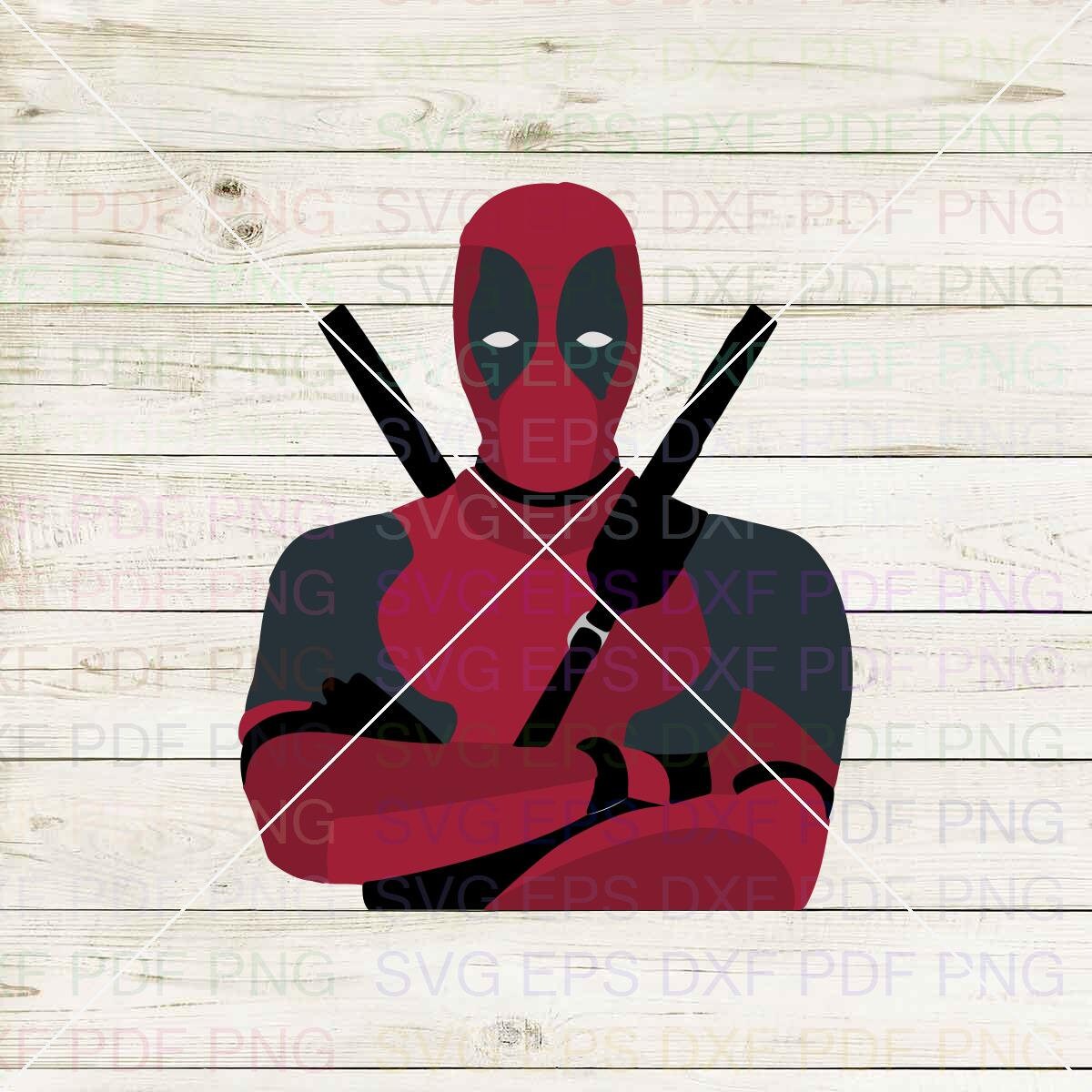 Paper, Party & Kids Vector Cricut Clipart Deadpool 032 Svg Dxf Eps Pdf ...