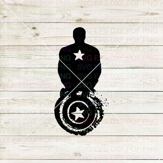 Cricut Vector Cutting file Captain America Silhouette Svg Dxf Eps Pdf ...