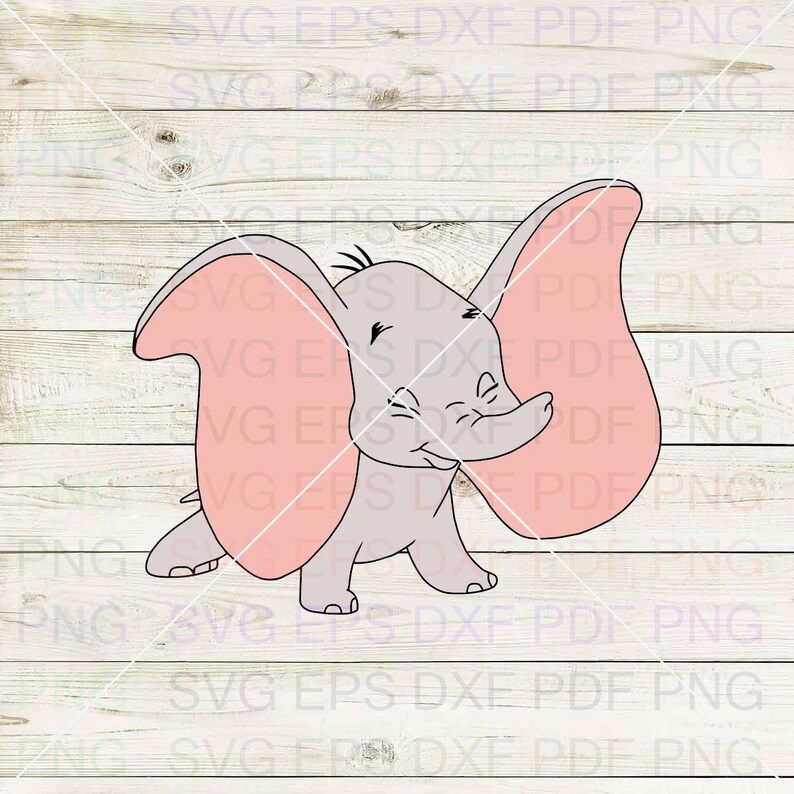 Card Making & Stationery Embellishments Clipart Dumbo With Big Ears Svg ...