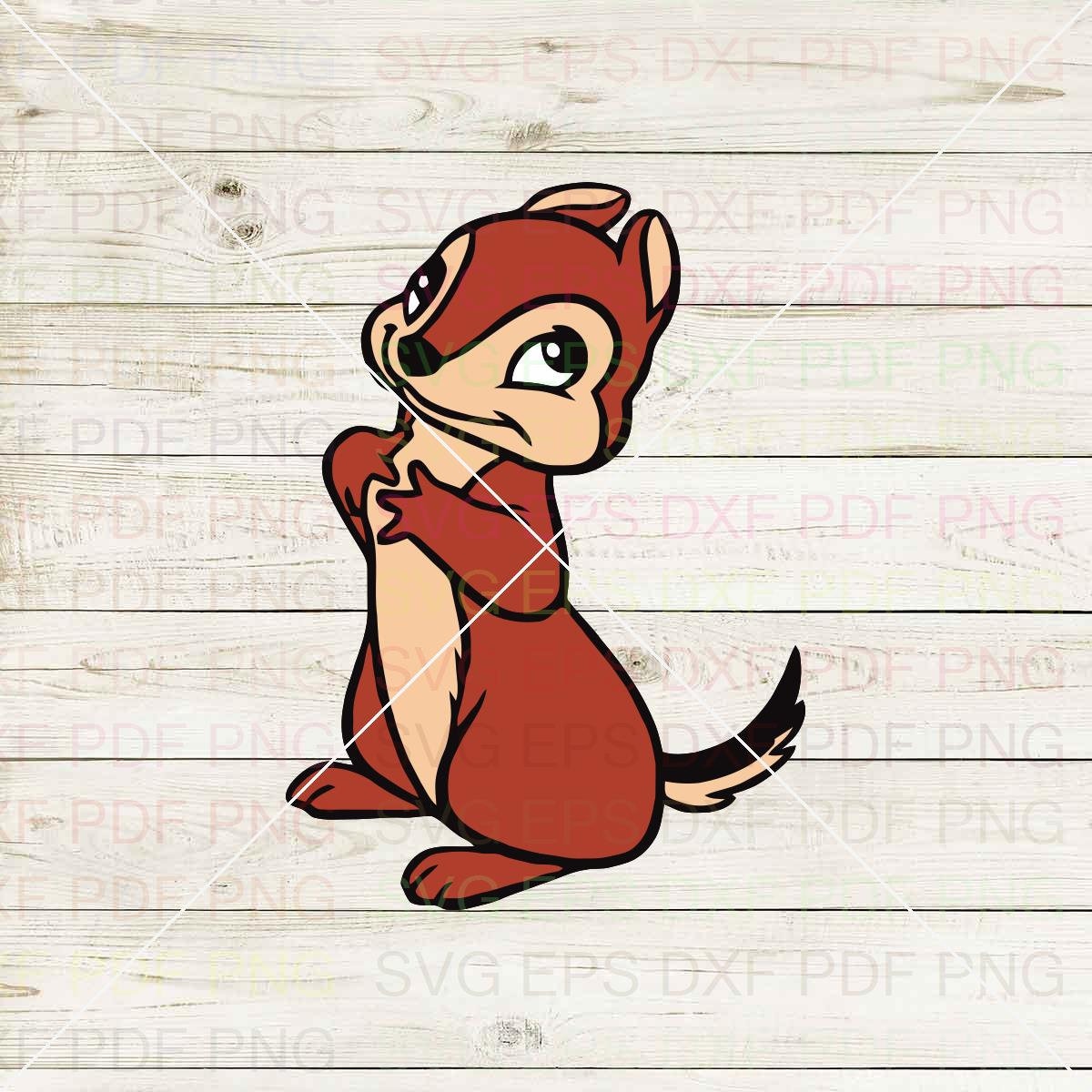 Scrapbooking Papercraft Chip And Dale Squirrel 002 Svg Dxf Eps Pdf Png ...