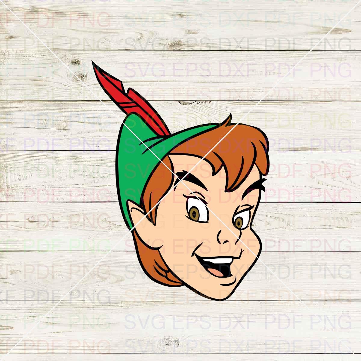 Peter Pan Face Peter Pan 008 Svg Dxf Eps Pdf Png Cricut - Etsy
