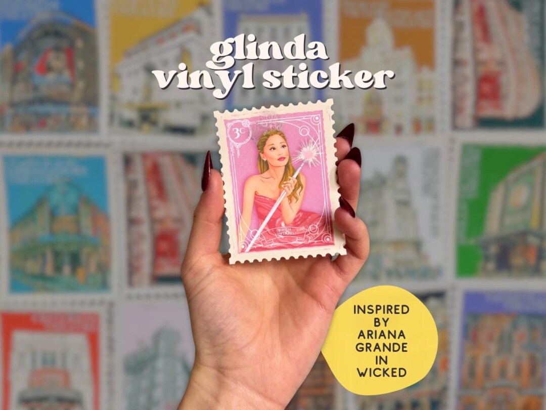 Glinda 'wicked' Vinyl Sticker | Ariana Grande Postage Stamp - Etsy