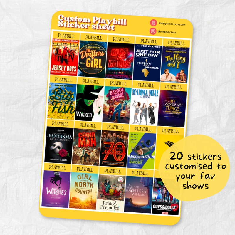 Theatre Stickers - Etsy