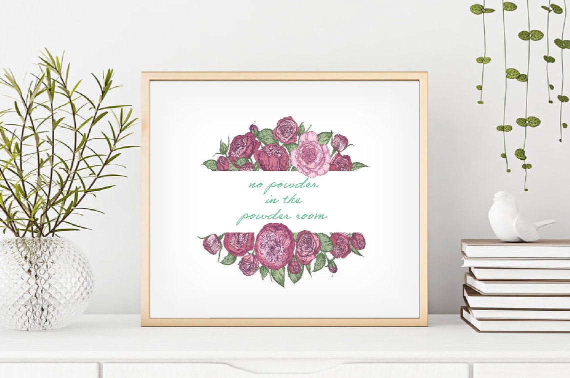 No Powder in the Powder Room Sign - Etsy