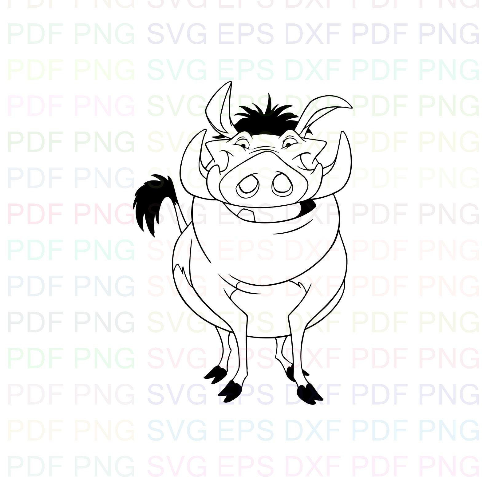 Papercraft Craft Supplies & Tools Clipart Pumbaa Timon And Pumbaa 2 Svg ...