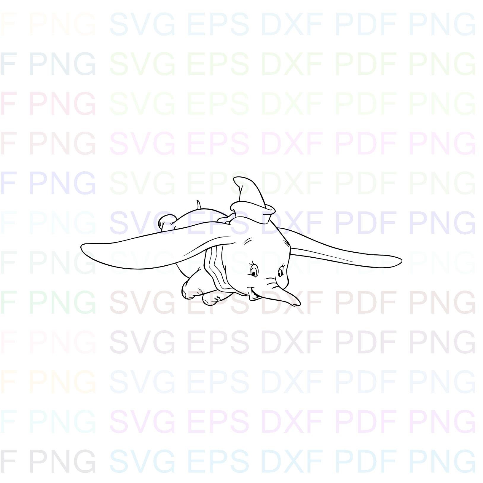 Paper, Party & Kids Craft Supplies & Tools Clipart Cutting file Dumbo ...