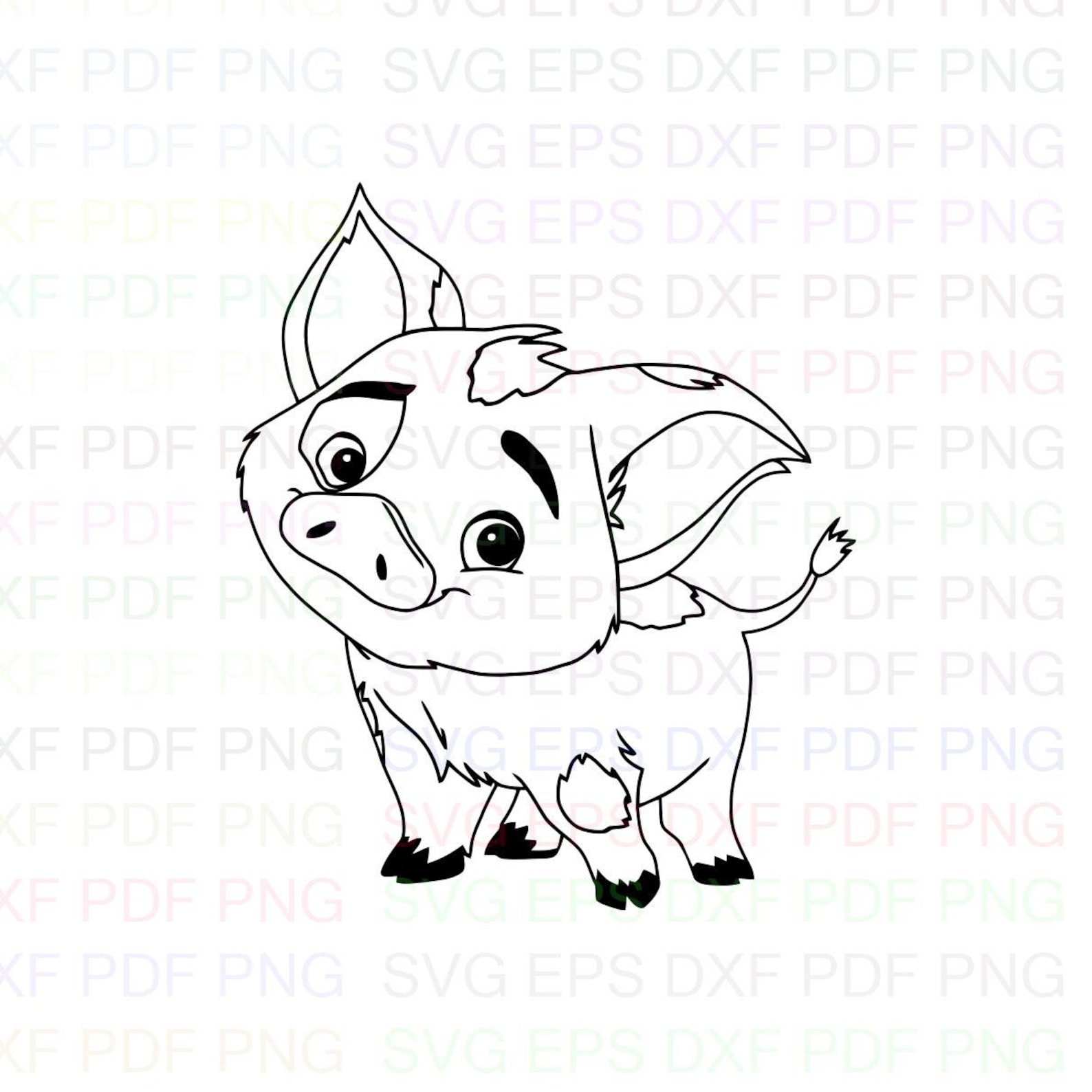 Pua Moana Svg Dxf Eps Pdf Png Cricut Cutting File Vector | Etsy