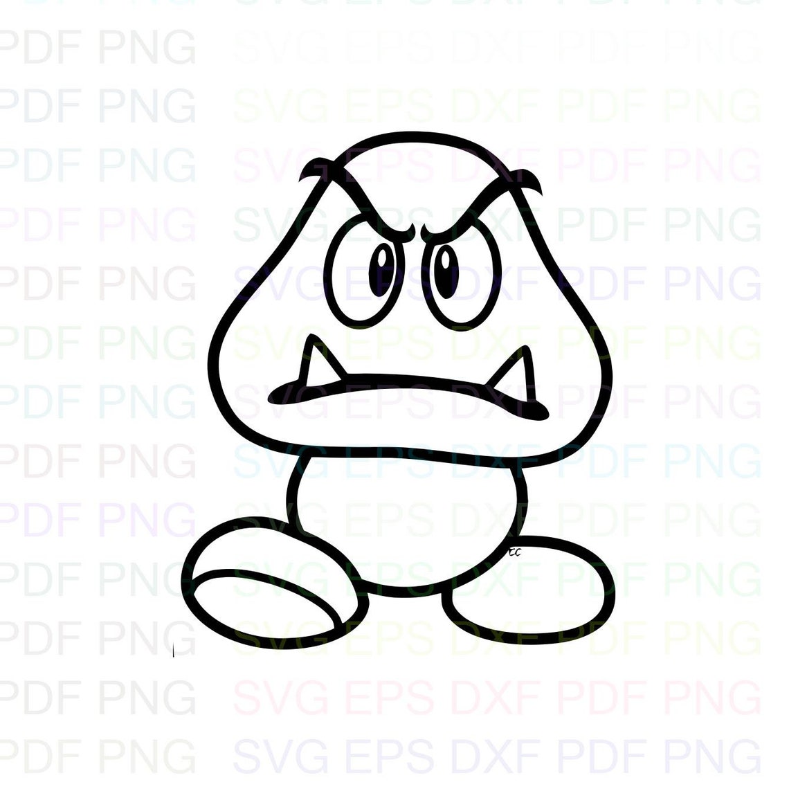 Goomba Super Mario Svg Dxf Eps Pdf Png Cricut Cutting File | Etsy
