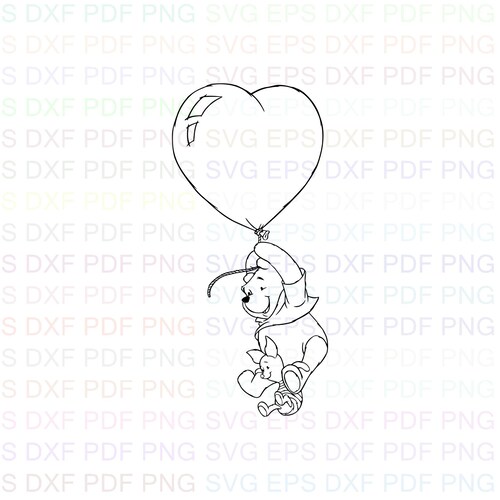 Winnie the Pooh Svg Winnie the Pooh Clipart Outline Cutting | Etsy
