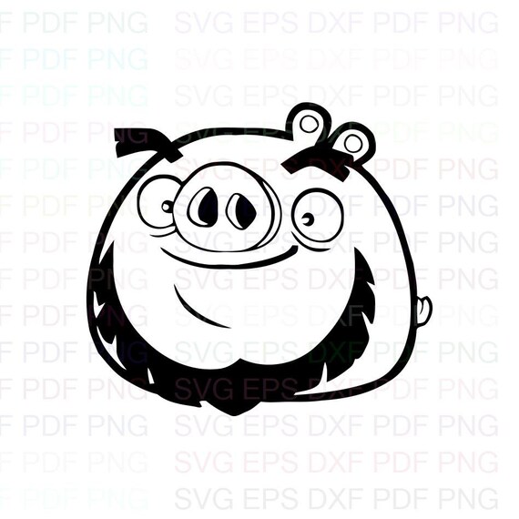 Chuck Angry Birds Very Happy Svg Dxf Eps Pdf Png Clipart Vector Cutting ...