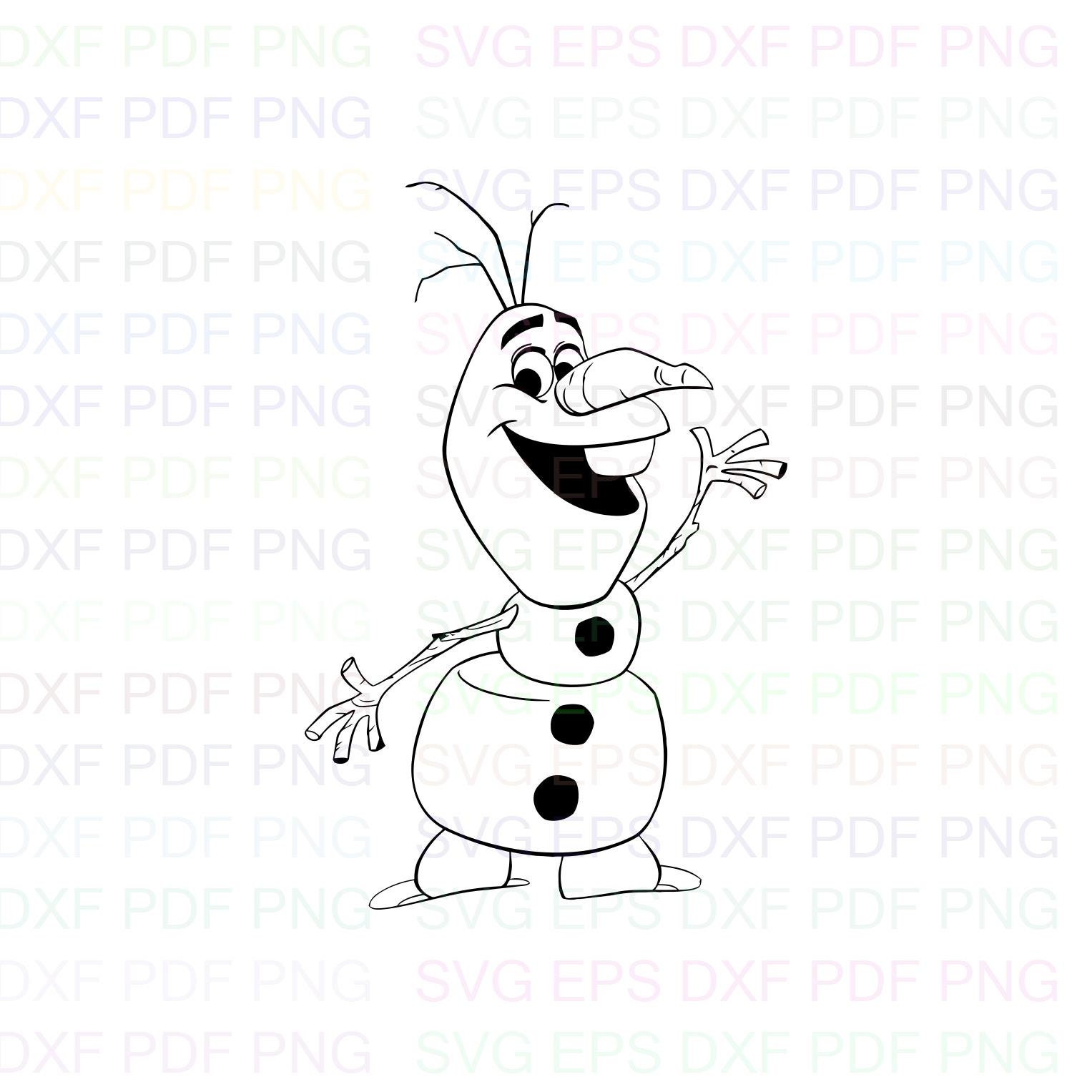 Scrapbooking Clipart Cricut Frozen Olaf Sitting Svg Dxf Eps Pdf Png ...