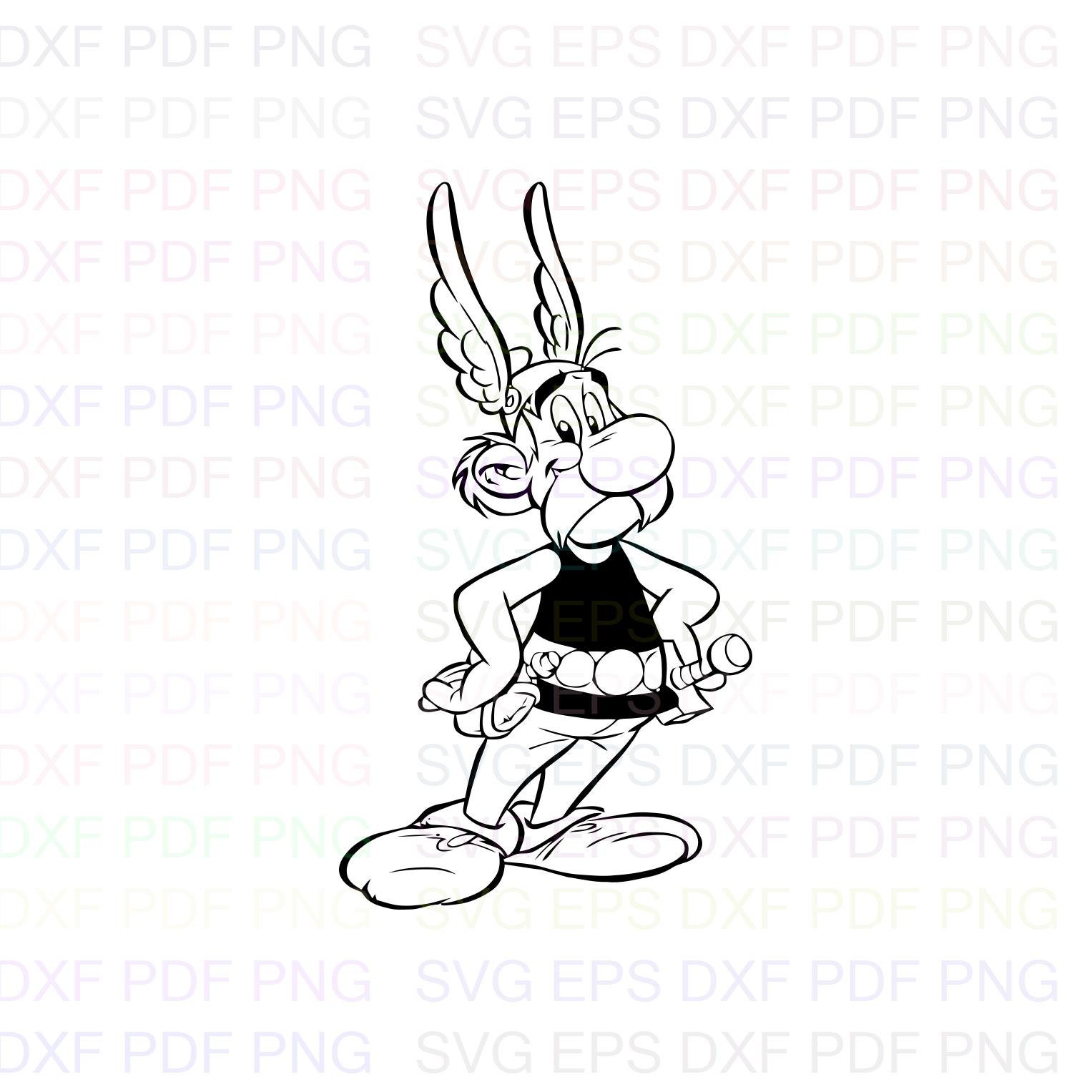 Asterix Svg Dxf Eps Pdf Png Cricut Cutting File Vector | Etsy