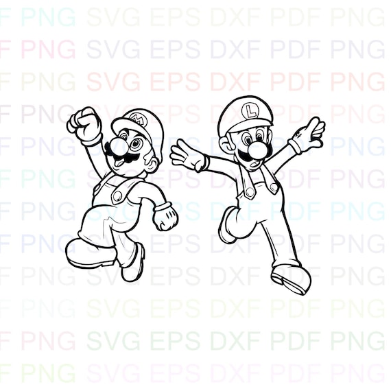 Scrapbooking Paper, Party & Kids Vector Cricut Cutting file Luigi Logo L Super Mario Bros Svg ...