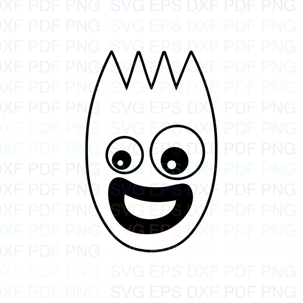 Vector Cricut Cutting file Forky Scary Outline Toy Story Svg Dxf Eps ...