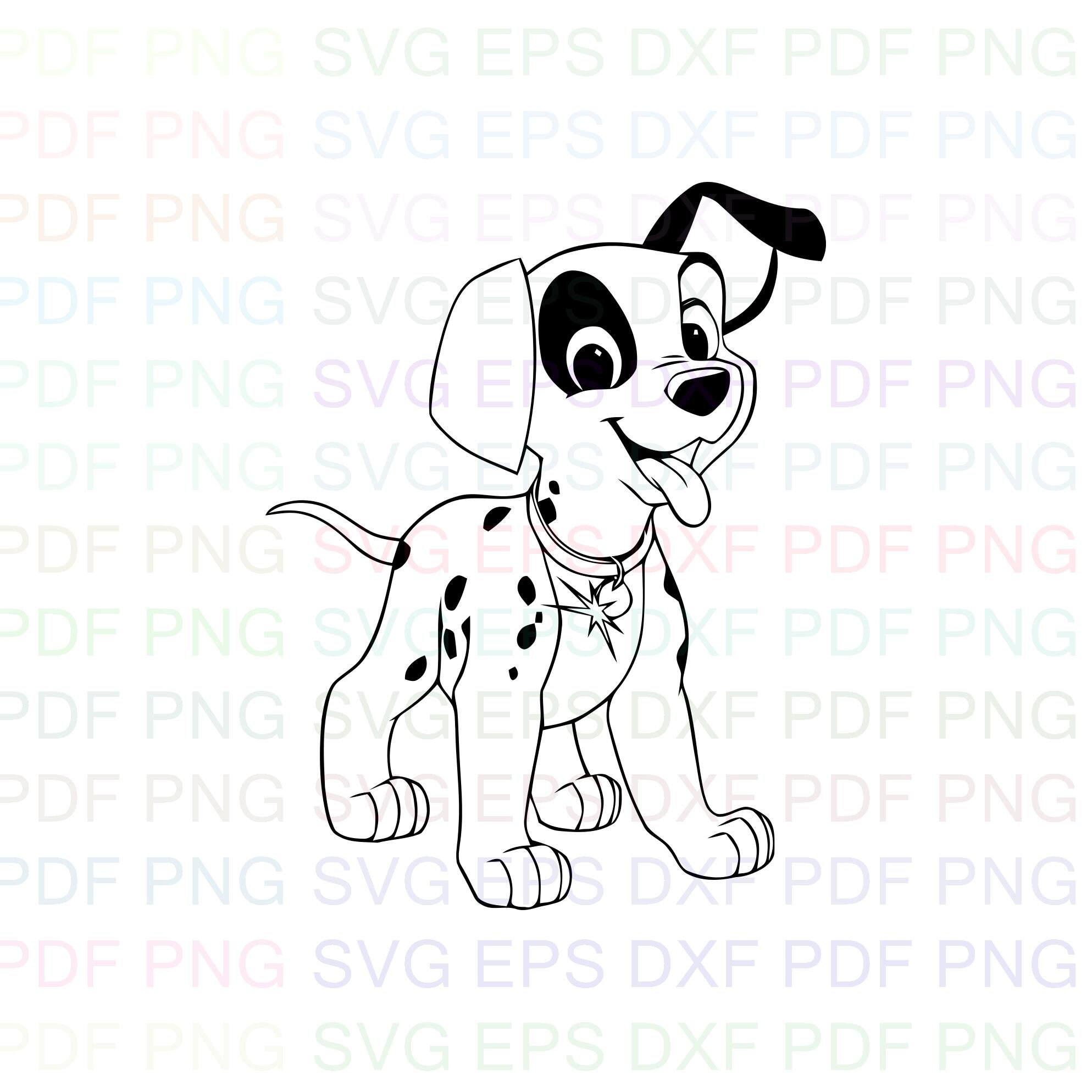 Cutting file Vector Clipart Cricut 101 Dalmations 002 Svg Dxf Eps Pdf ...
