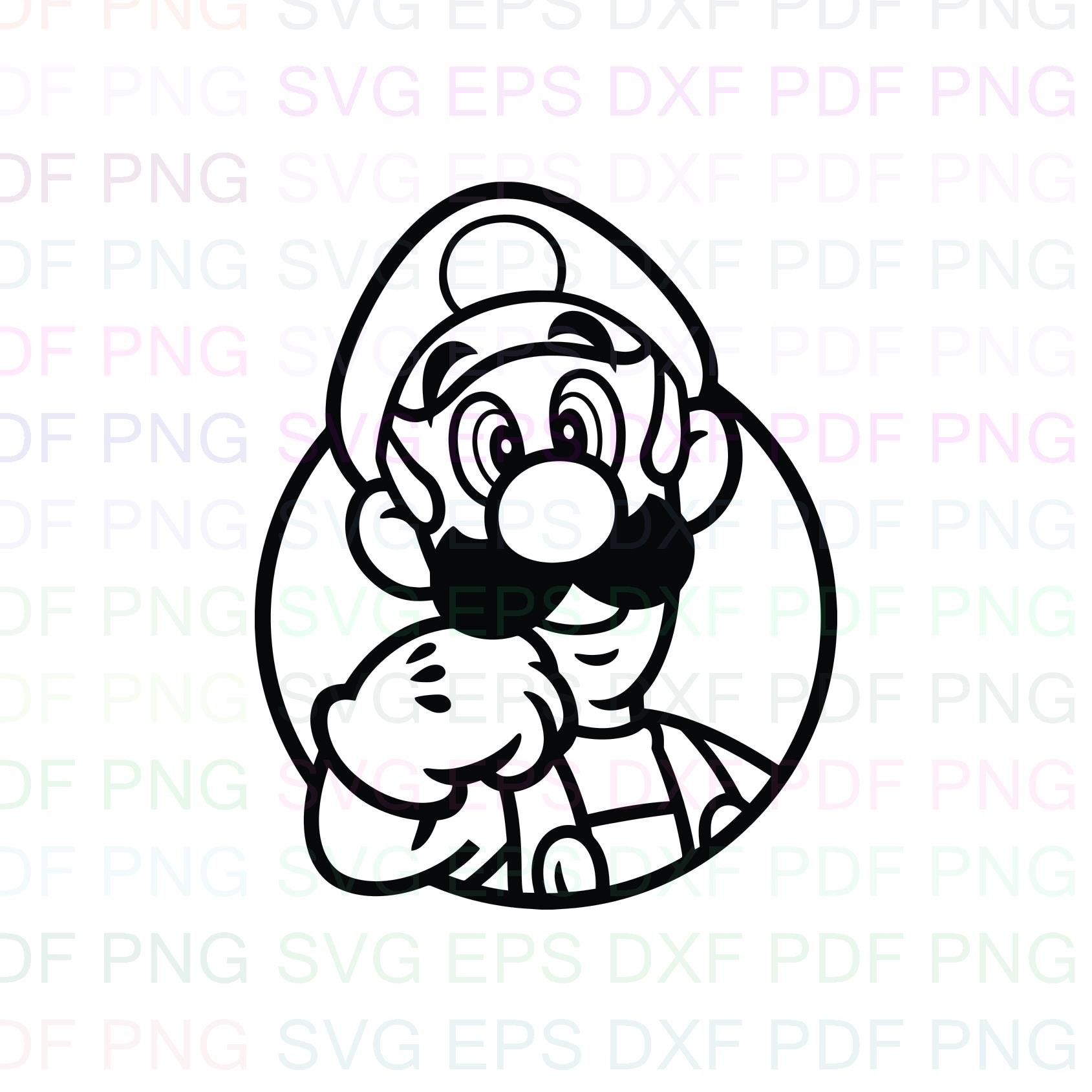 Scrapbooking Paper, Party & Kids Vector Cricut Cutting file Luigi Logo L Super Mario Bros Svg ...