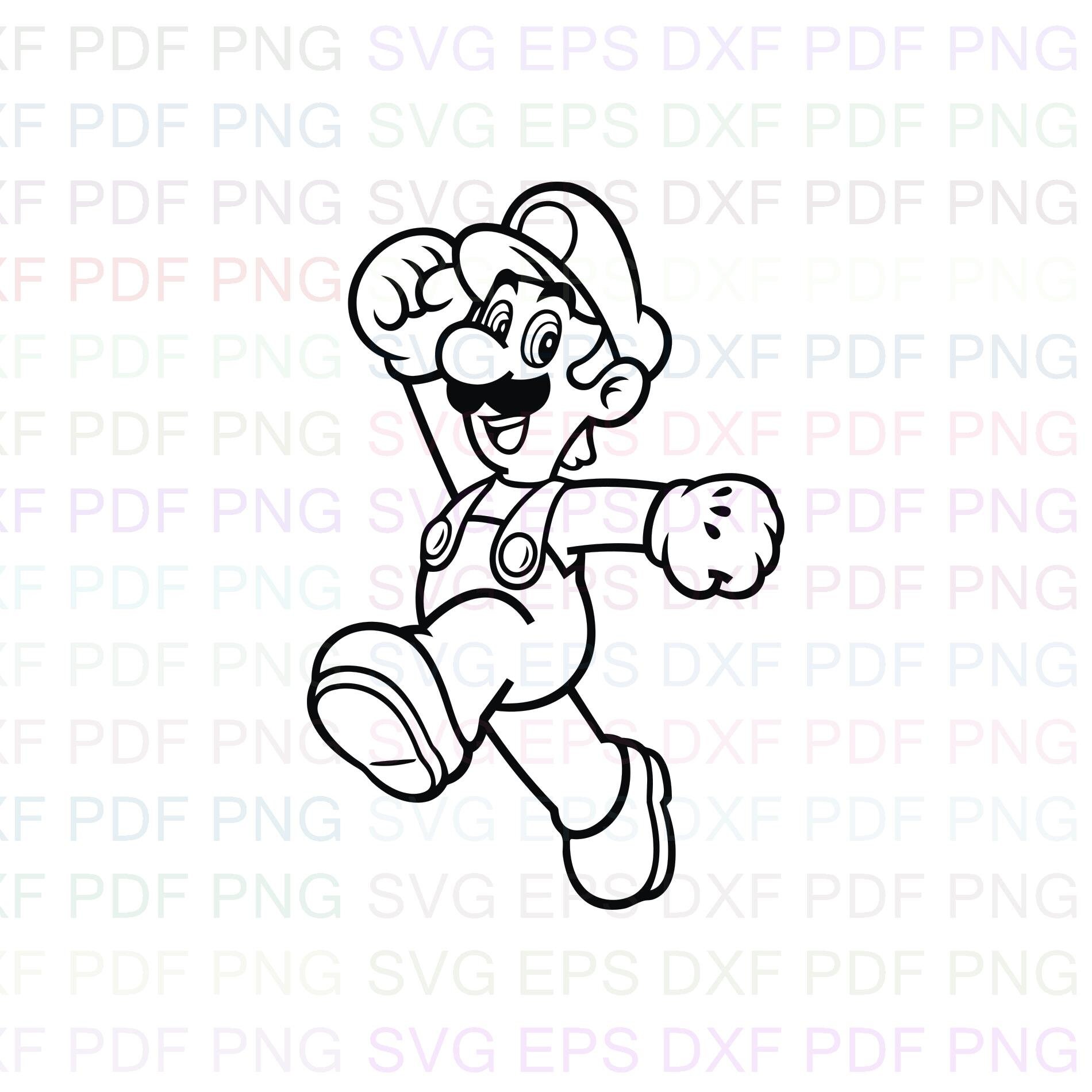 Scrapbooking Paper, Party & Kids Vector Cricut Cutting file Luigi Logo L Super Mario Bros Svg ...